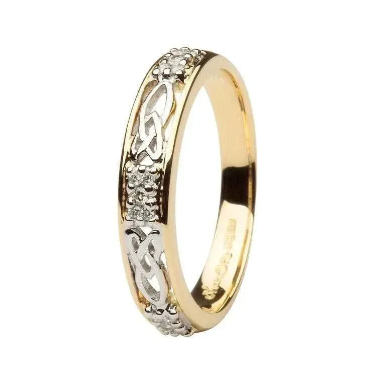 Ladies Celtic Diamond Wedding Band